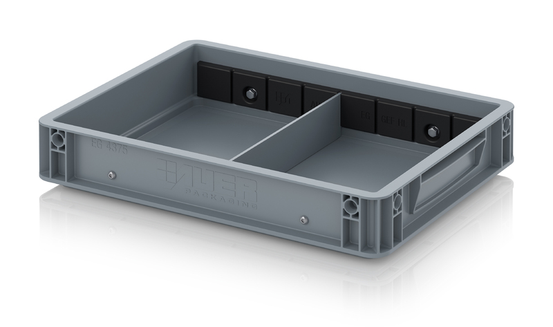 Eurobehälter mit Querteiler EG GEF QT 4375 HG | AUER Packaging
